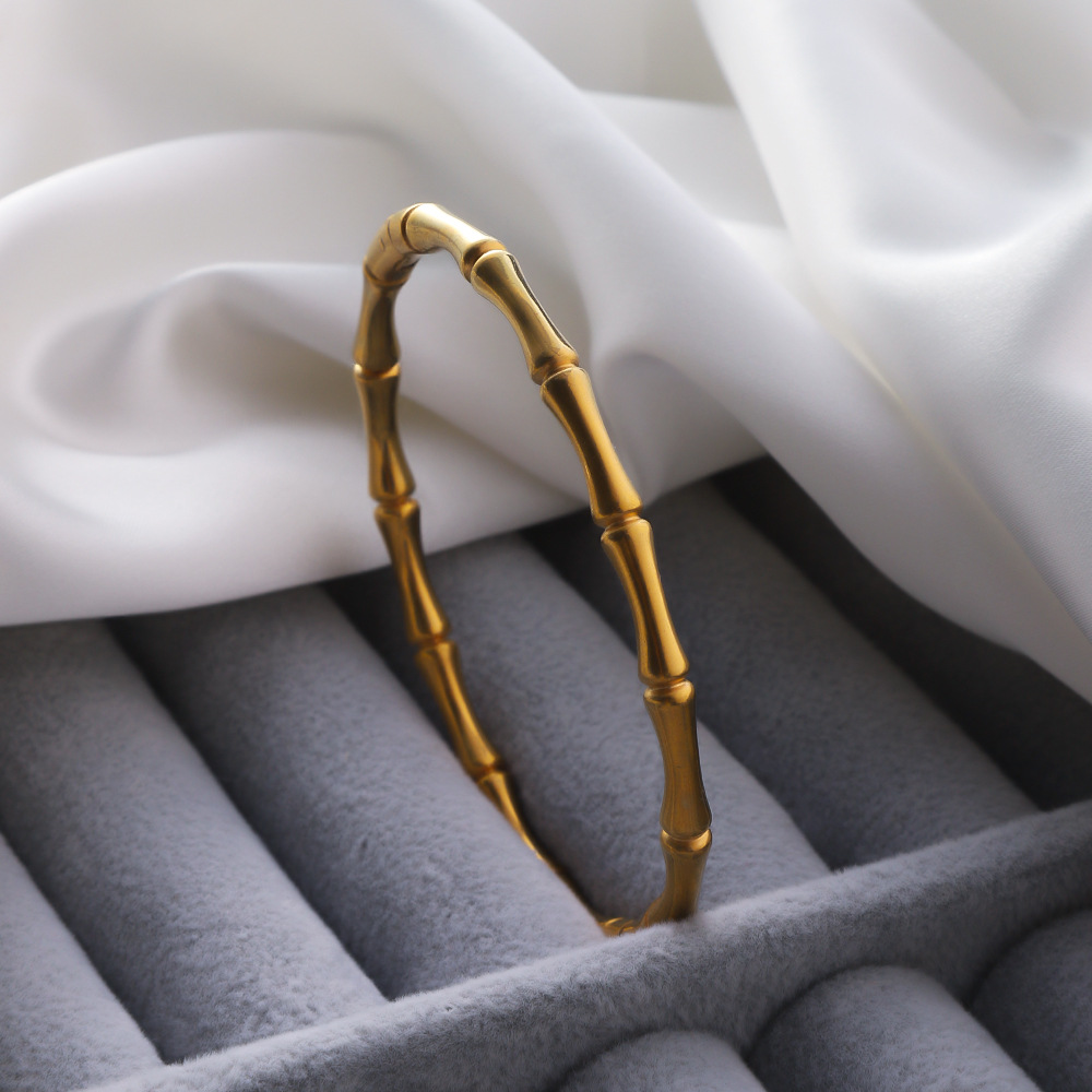 Creative Opening Bamboo Bracelet Light Luxury Retro Simple Fashion ...