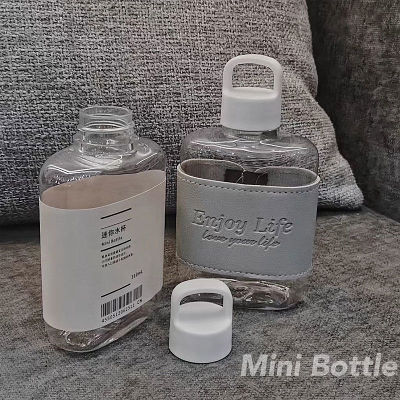 310ML Flat Water Bottle Female Kid Mini Water Cup Square Muji ...