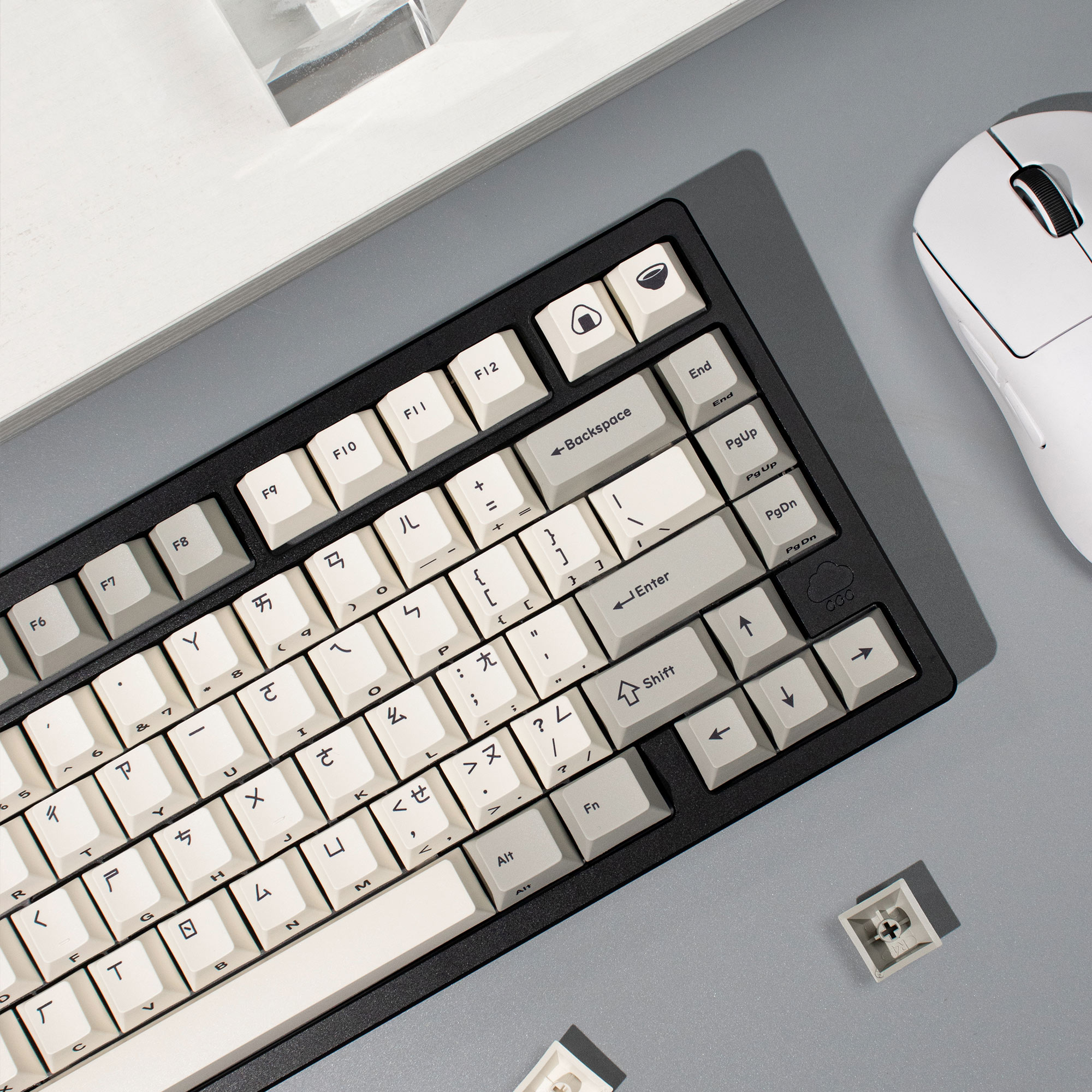 Retro Keycaps Japanese katakana /Thai / Korean/ Russian Top Letter Side ...