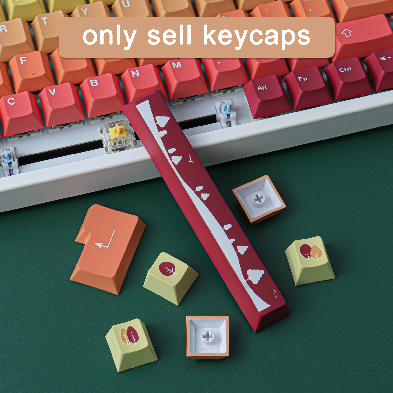 GMK Autumn Keycaps 129 Keys PBT Keycaps Cherry Profile DYE-SUB ...