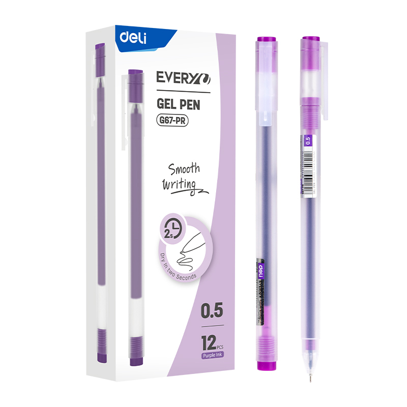 Deli 12Pcs Gel Pen 5 Colors 0.5mm Neutral Pen Bullet Writing Pen ...