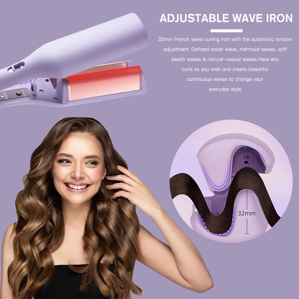 French 32mm Egg Roll Hair Curler Water Ripple Big Wave Hair Curler Does ...