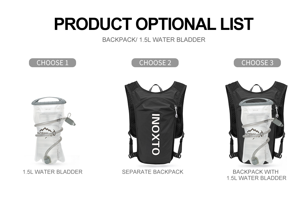 INOXTO Running Hydration Vest Backpack,Lightweight Insulated Pack with ...