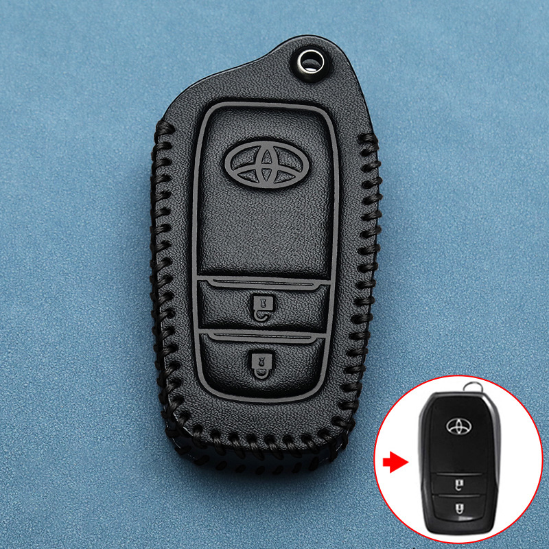 Toyota Genuine Leather Car Remote Key Case For Toyota hilux/innova Key ...