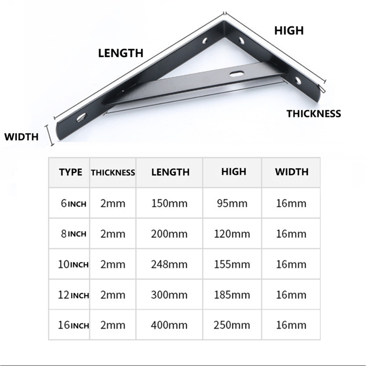 Triangle L-shape Bracket Heavy Duty Shelf Bracketre Upgrade and ...