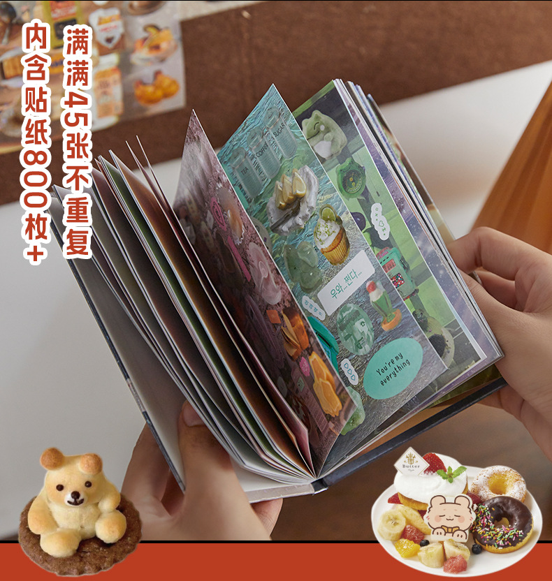 Strobe Japanese Food Sticker Book Giant Thick Handbook Sticker Colorful ...