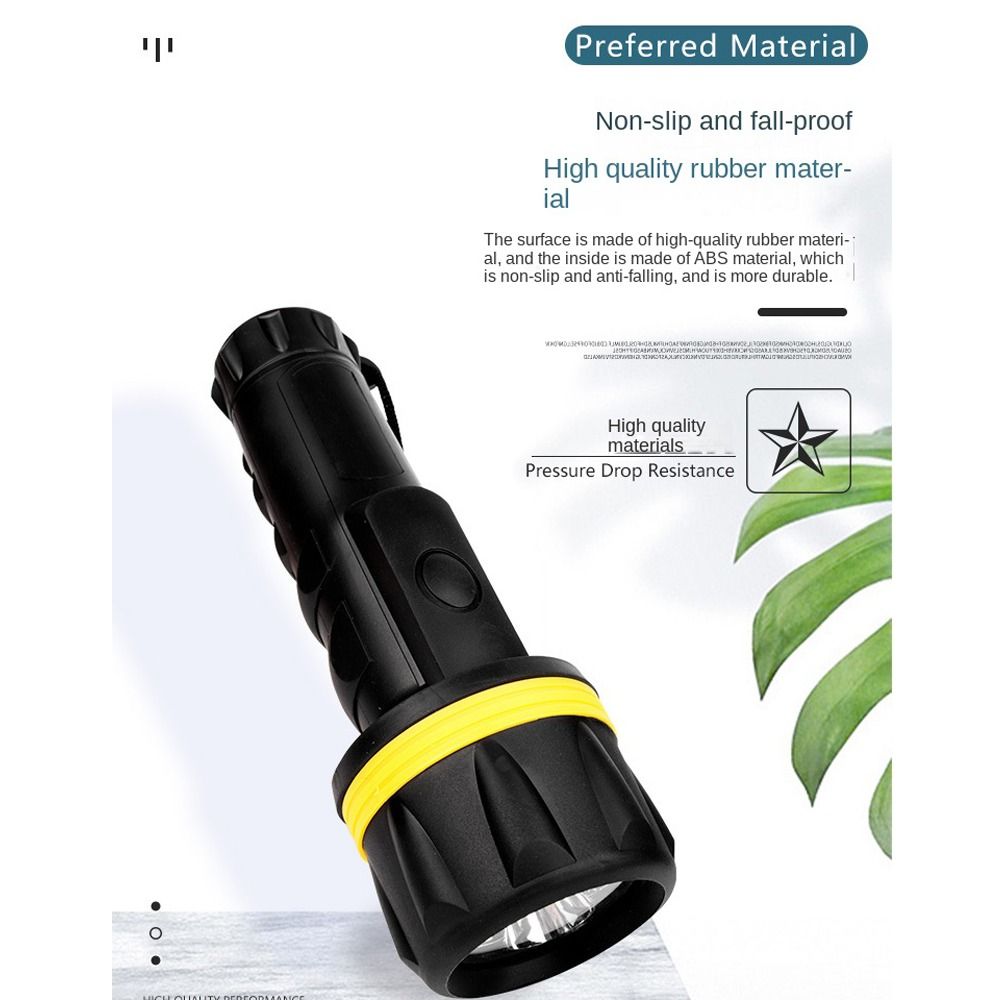 ATHALF LED Torches Waterproof Battery Operated Rubber Flashlight Toch ...