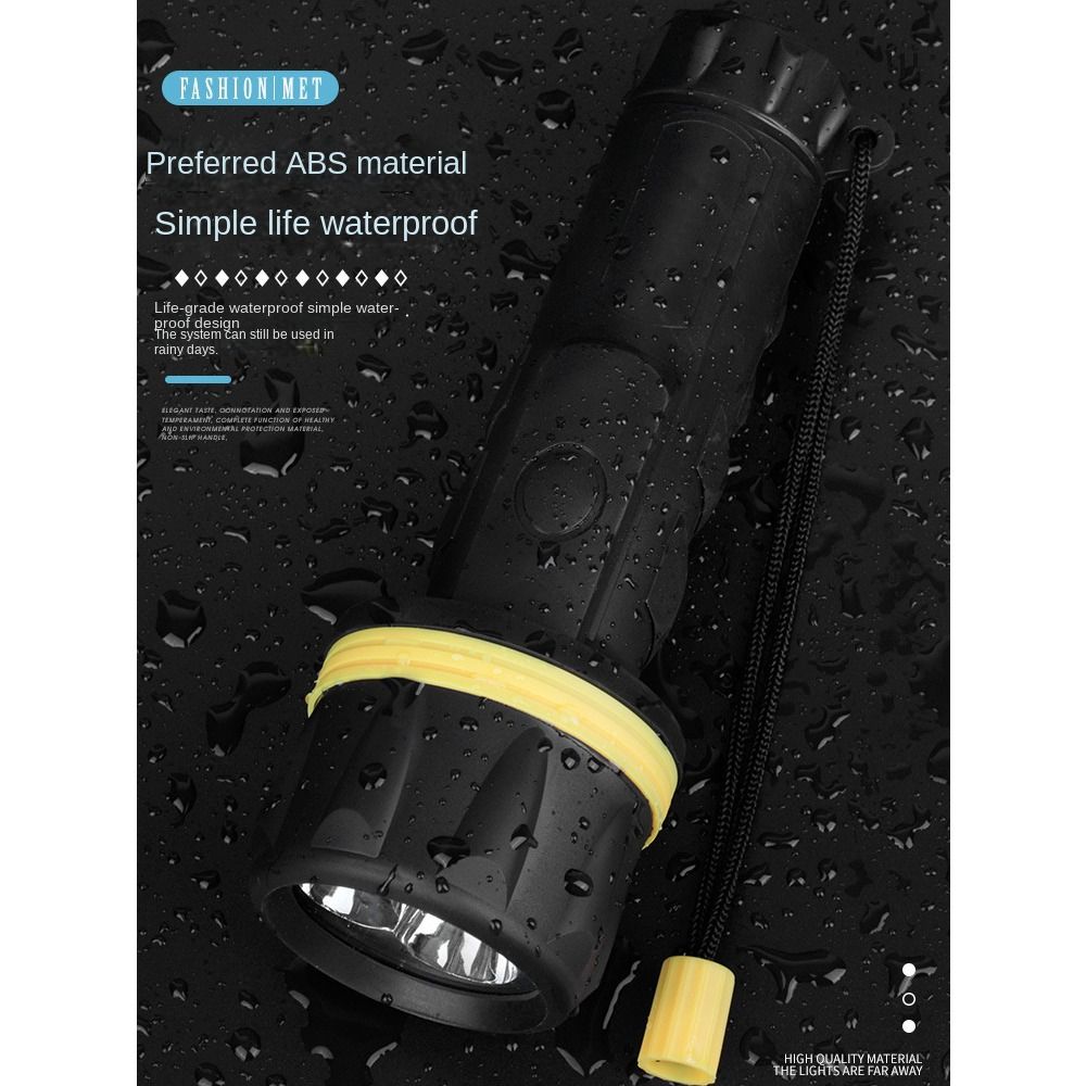 ATHALF LED Torches Waterproof Battery Operated Rubber Flashlight Toch ...