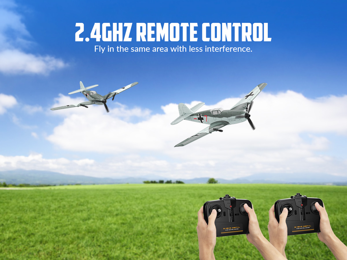 VOLANTEXRC RC Plane 3 Channel Remote Control Airplane BF-109 with 6 ...