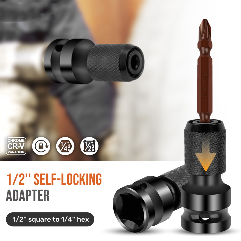 Electric Impact Wrench 1/2 Square Drive To 1/4 Hex Socket Female ...