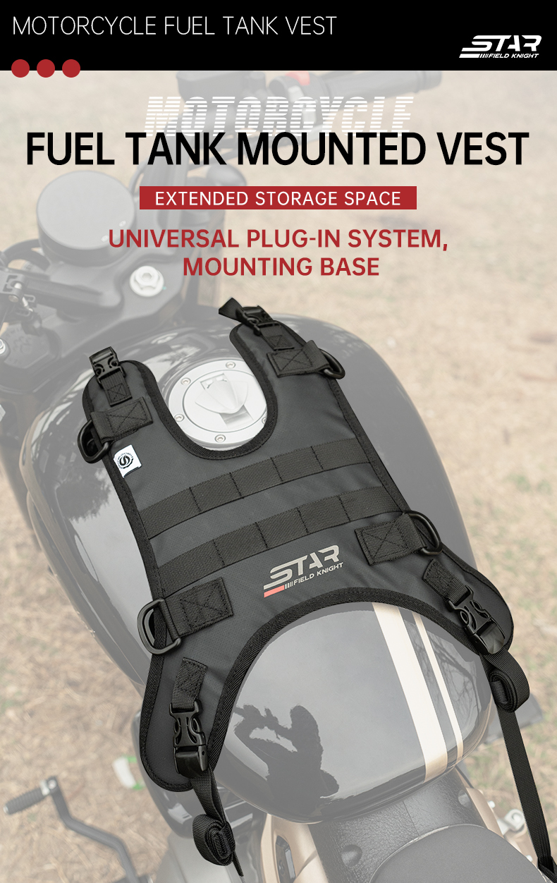 Motorcycle Fuel Tank Vest Multifunction Motorbike Riding Vest Backpack ...