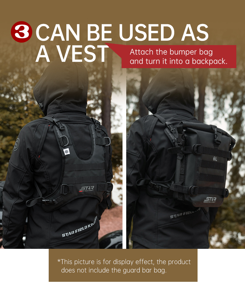 Motorcycle Fuel Tank Vest Multifunction Motorbike Riding Vest Backpack ...