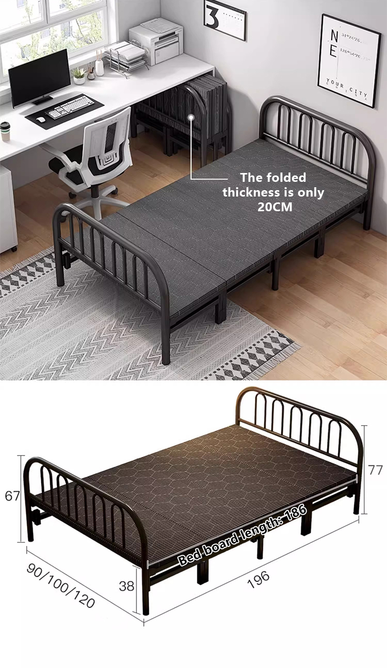 Folding Frame with Foam, Double Deck, 1.2m, Heavy Duty Iron, 4-Fold ...