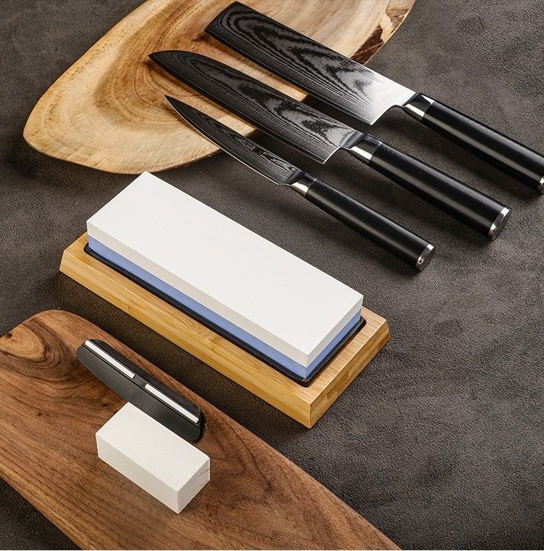 Sharpening Stone, Double-Sided 1,000/6,000 Grain Whetstone, Sharpening ...