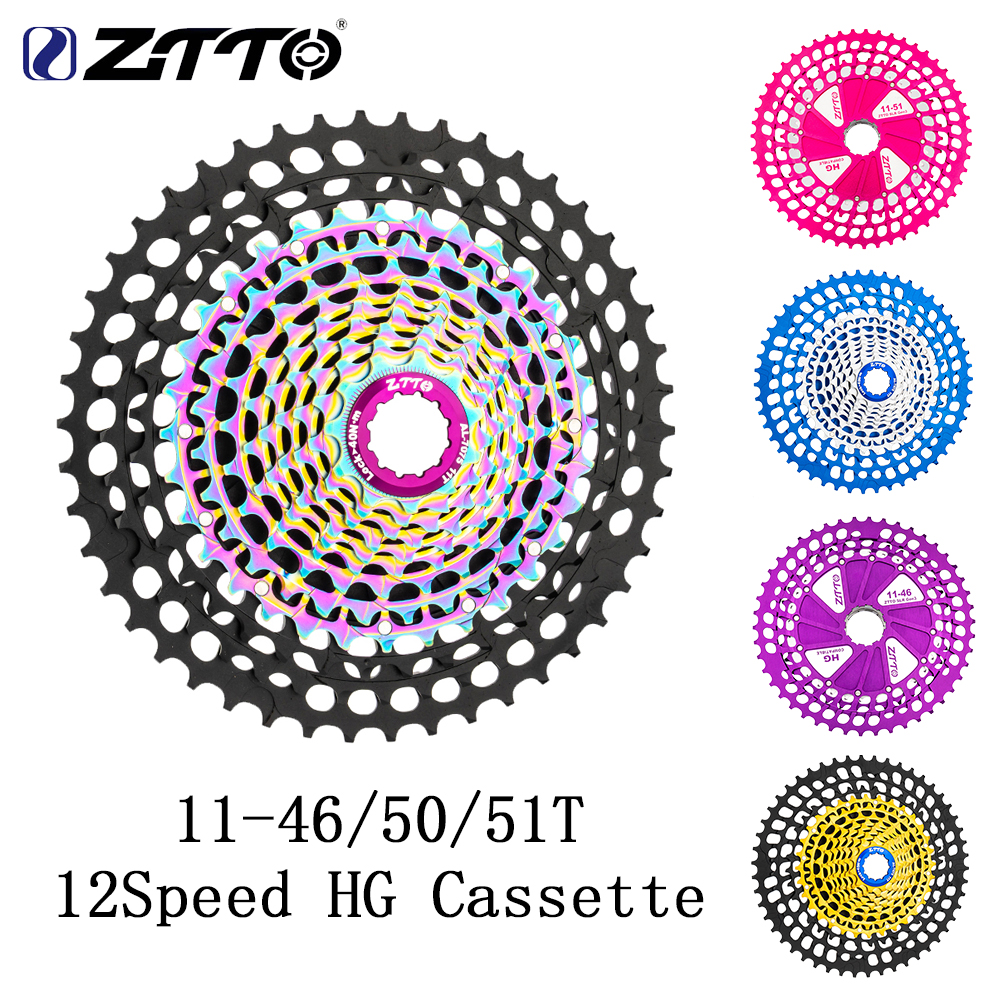 ZTTO MTB 12Speed HG Cassette 12s 11-46T SLR3 Light Weight Cogs 12S 11 ...