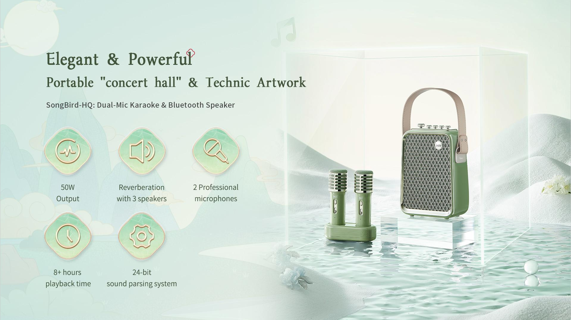 [READY STOCK] Divoom SongBird-HQ 50W Dual Mic Karaoke & Bluetooth ...