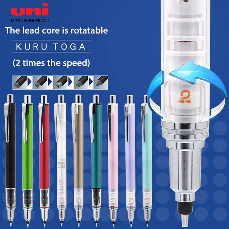 1Pcs Uni M5-559 Rotary Mechanical Pencil 0.5mm Kuru Toga ADVANCE Mechanical Pencil Low Center ...