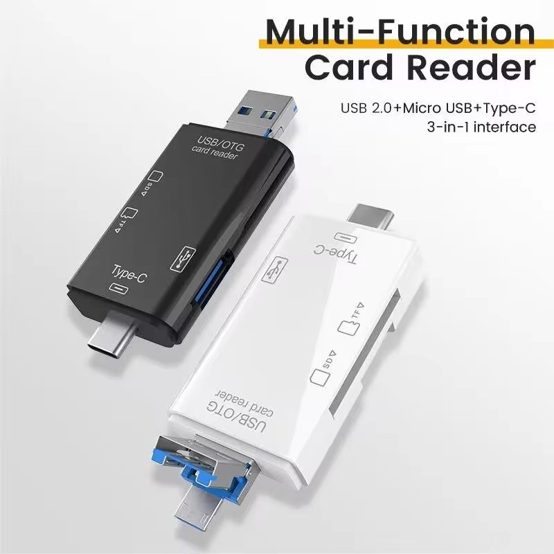 Suitable for PC and Laptop 6-in-1 Type C Mini USB Portable SD Card ...