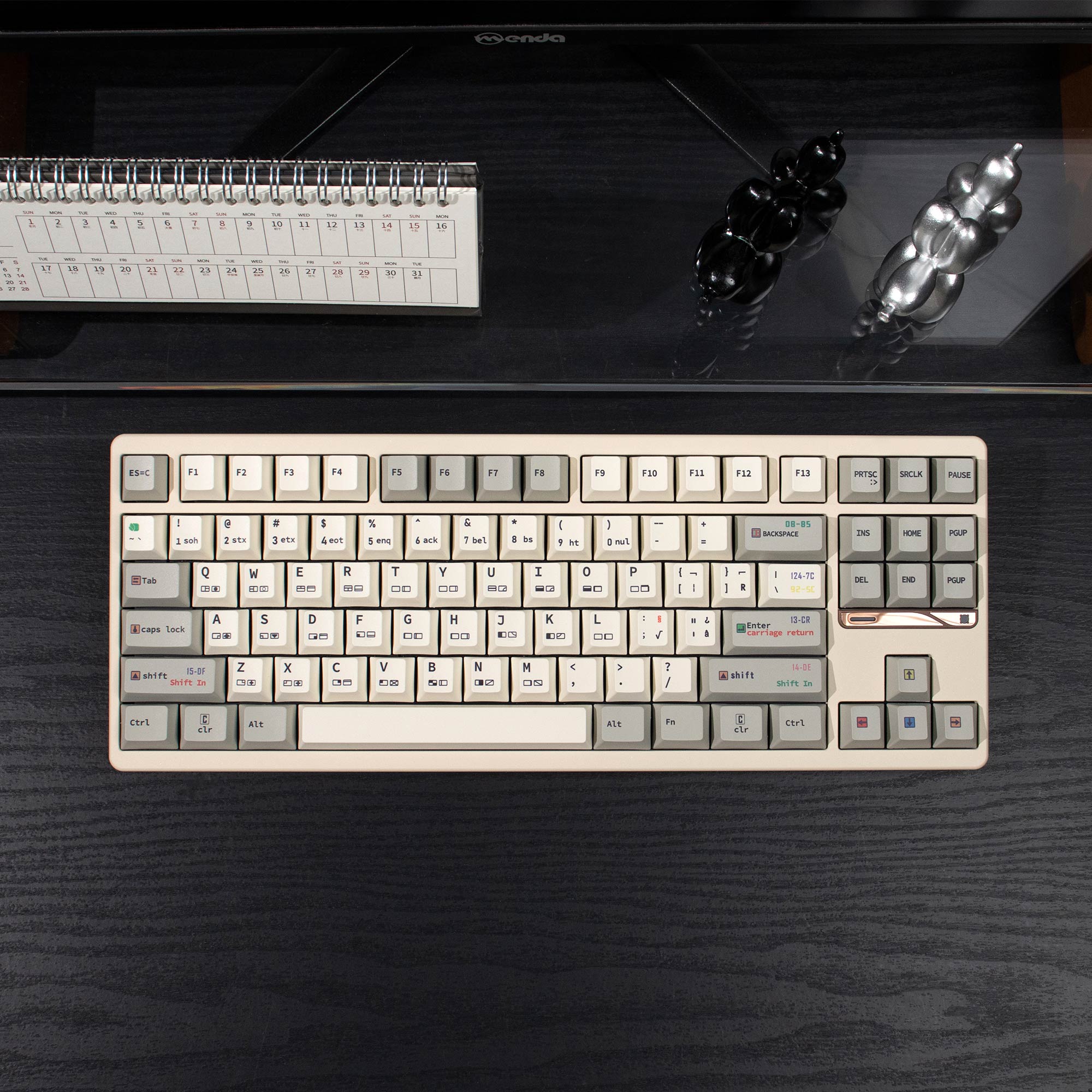 Retro Keycaps C64 White Gray PBT Thickness 1.7mm cherry Profile Keycaps ...