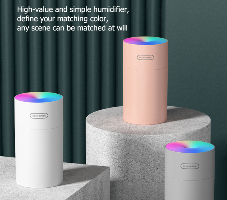Air Humidifier Purifier with RGB LED Light USB Portable Essential ...