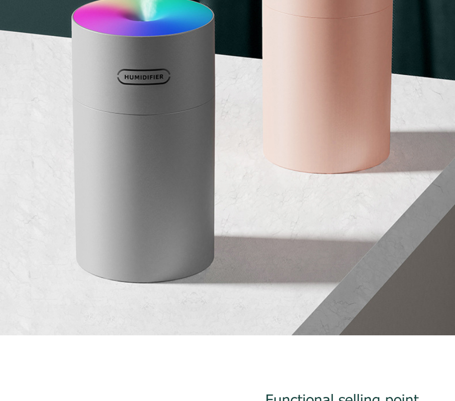 Air Humidifier Purifier with RGB LED Light USB Portable Essential ...