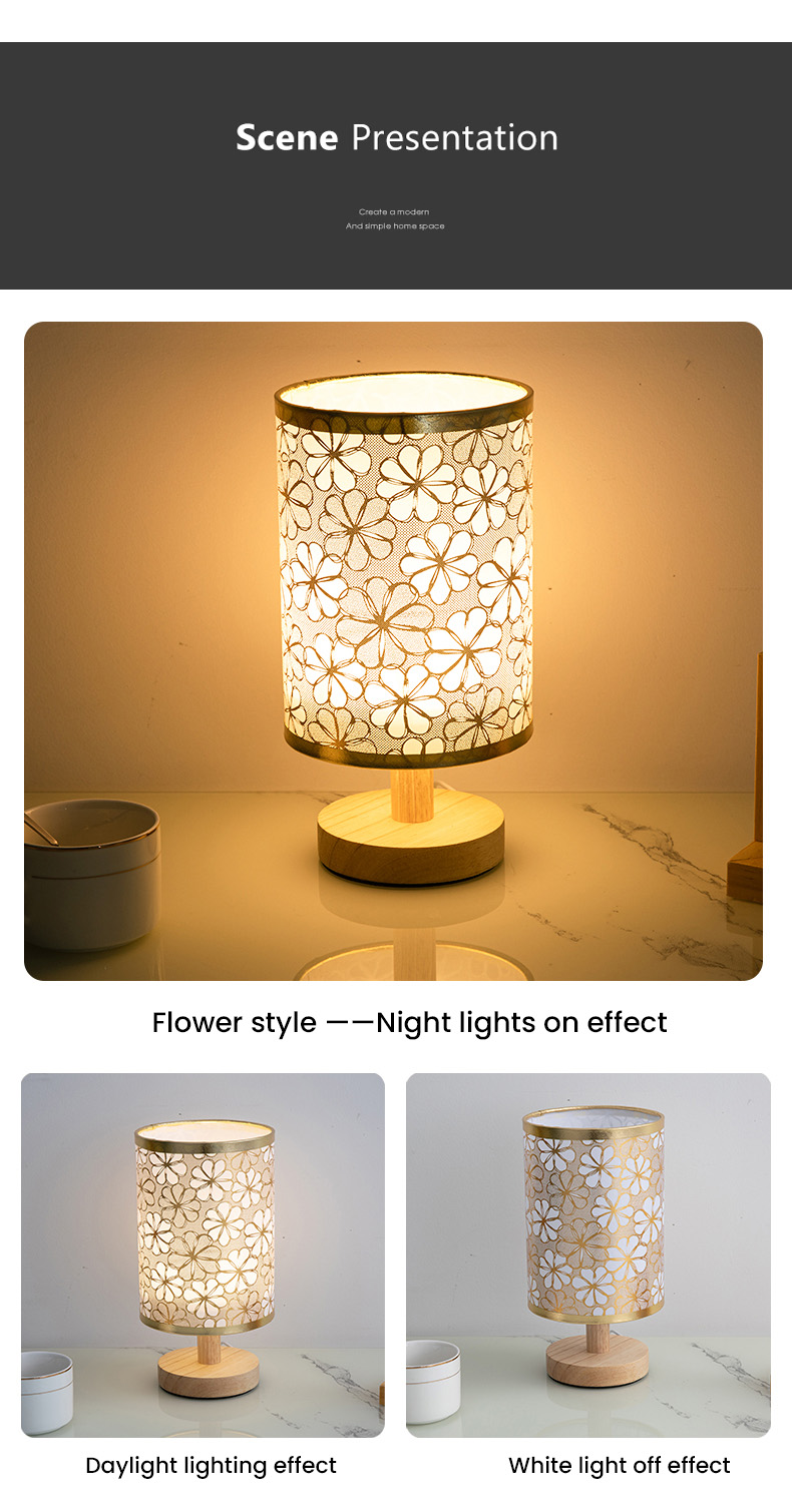 LED bedside lamp Bedroom night light Desk lamp soft light eye ...