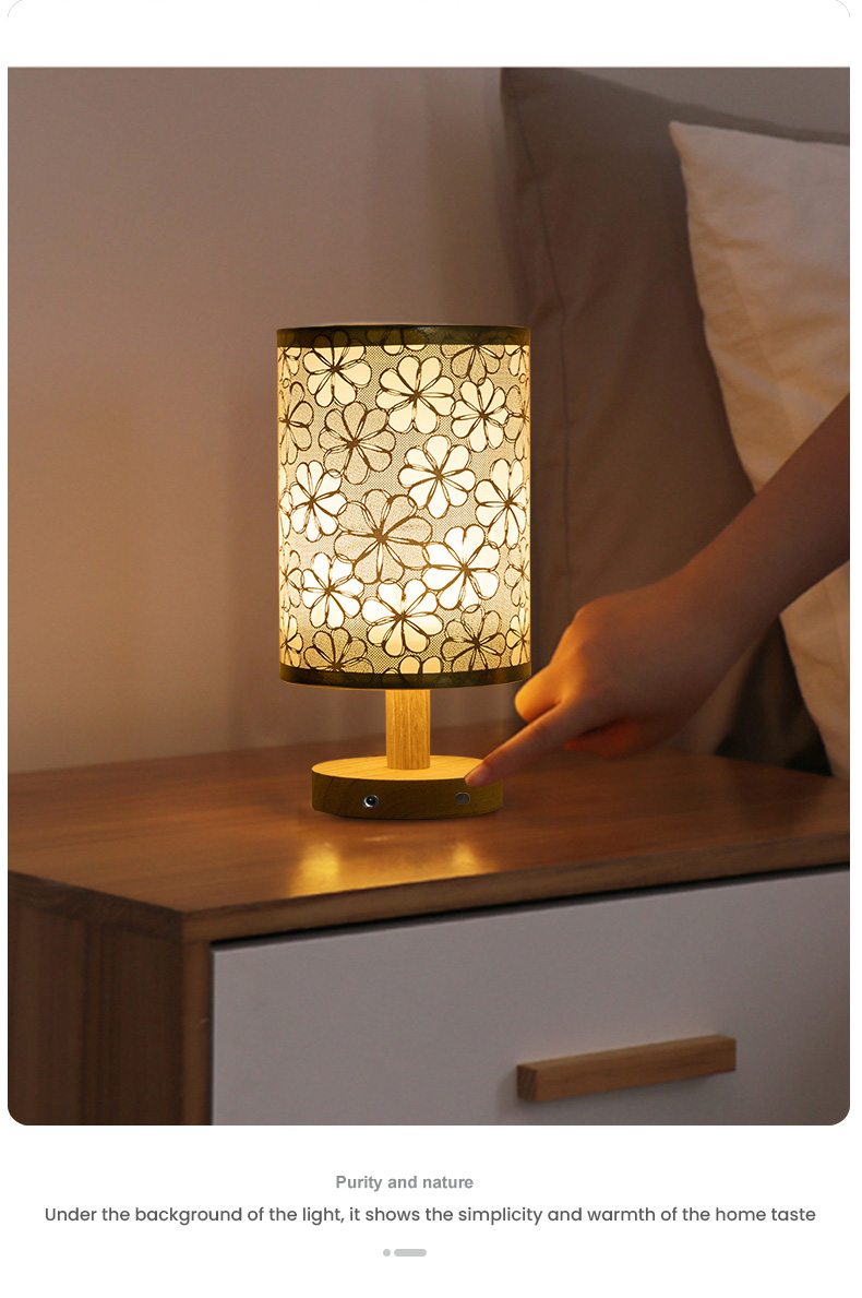 LED bedside lamp Bedroom night light Desk lamp soft light eye ...