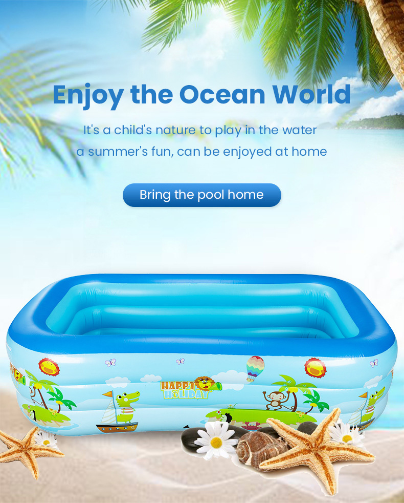 Portable inflatable swimming pool Children's pool Suitable for families ...