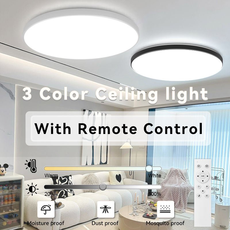 RGB Dimmable Ceiling Light with Remote APP Control Led Tri-color Modern ...