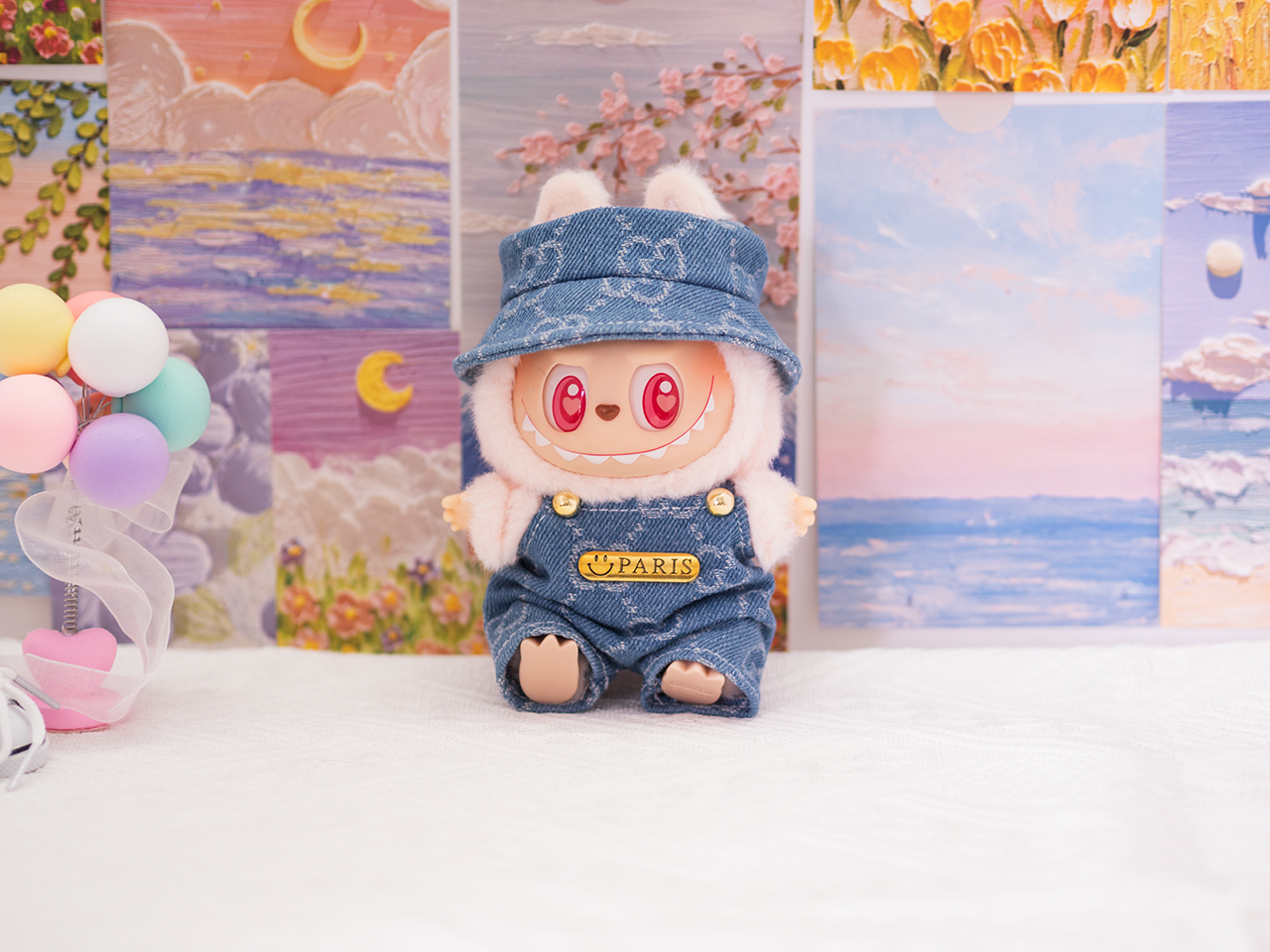 Labubu Clothing, V2 Labubu Customized High End Fisherman's Hat Denim ...