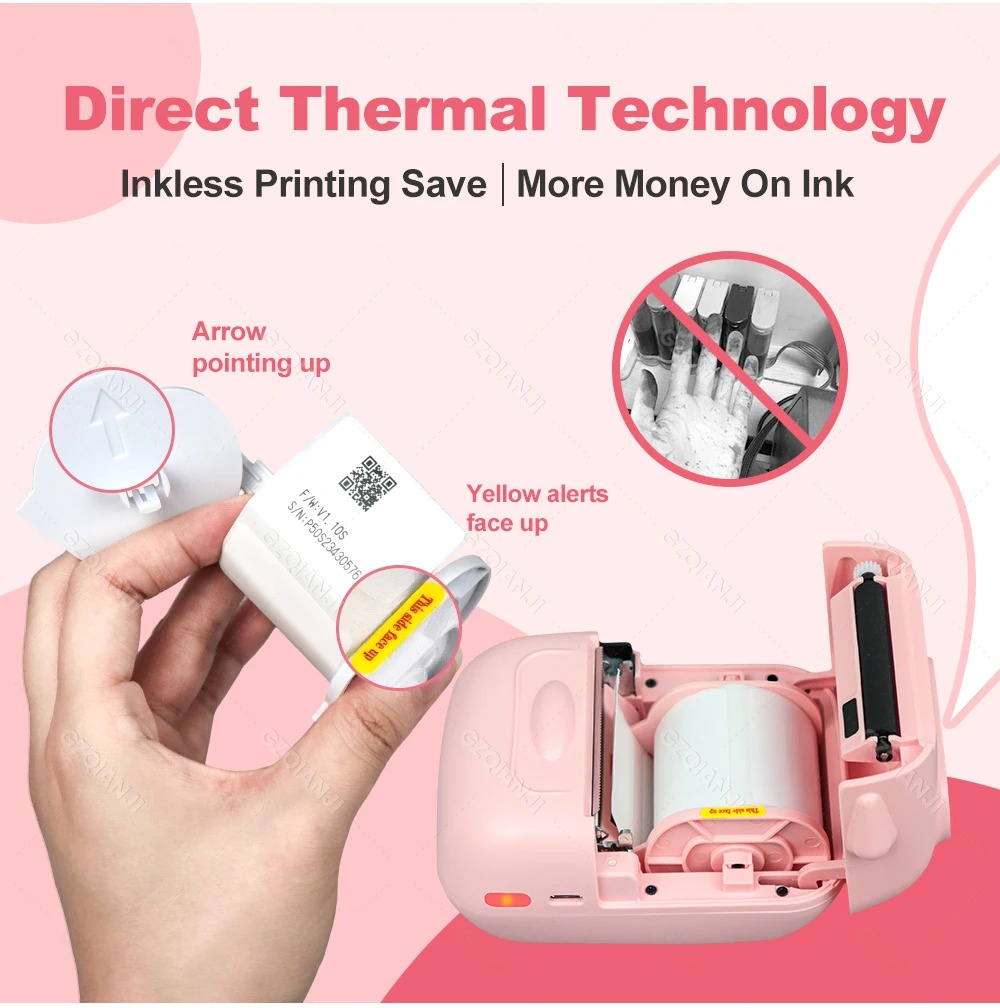 Marklife P50 Barcode Label Printer Labeling Maker Machine Mini Portable Bluetooth Label Stickers ...