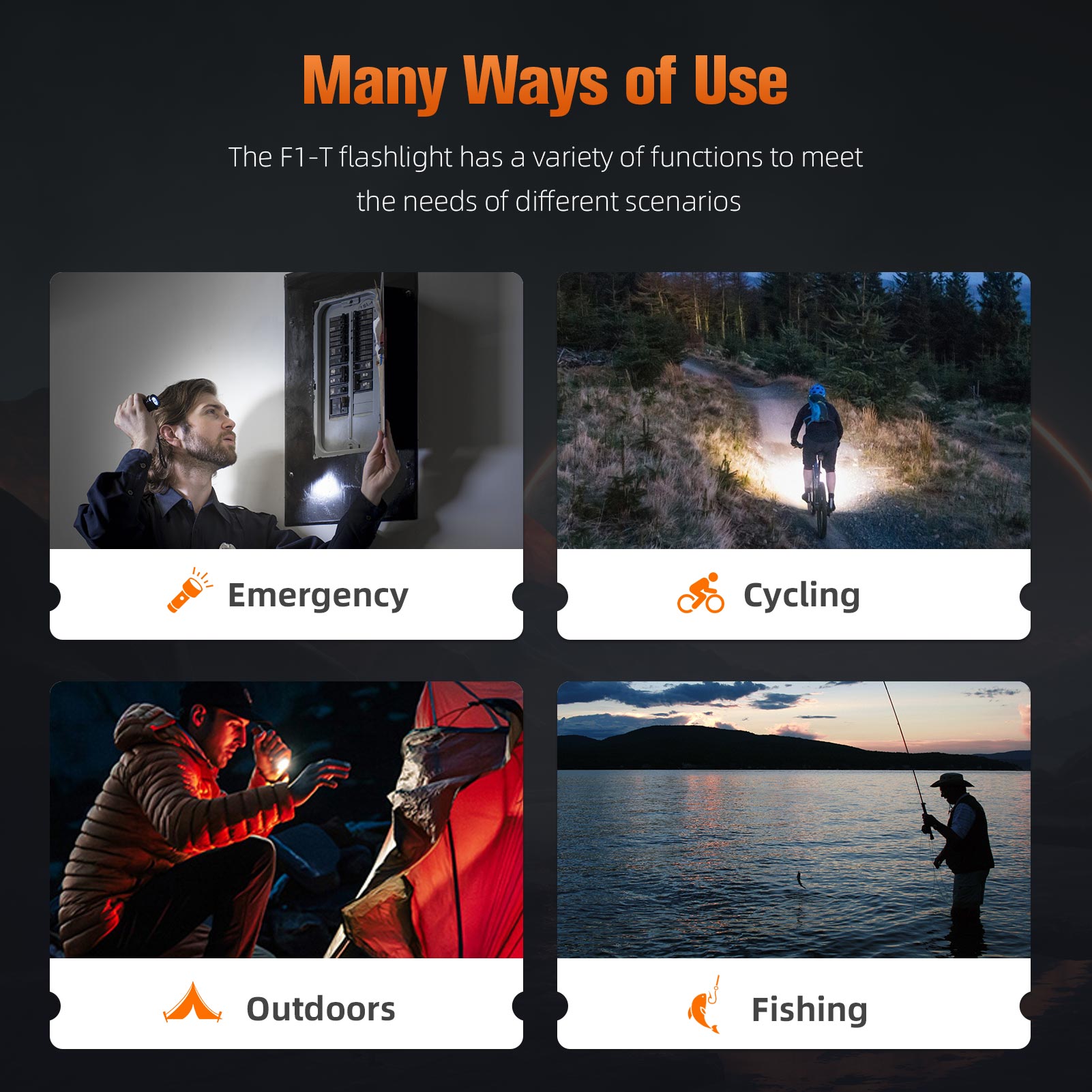 SUPERFIRE F1-T 10W Flashlight Portable Heavy Duty Waterproof Rechargeble Torch Light Zoomable ...