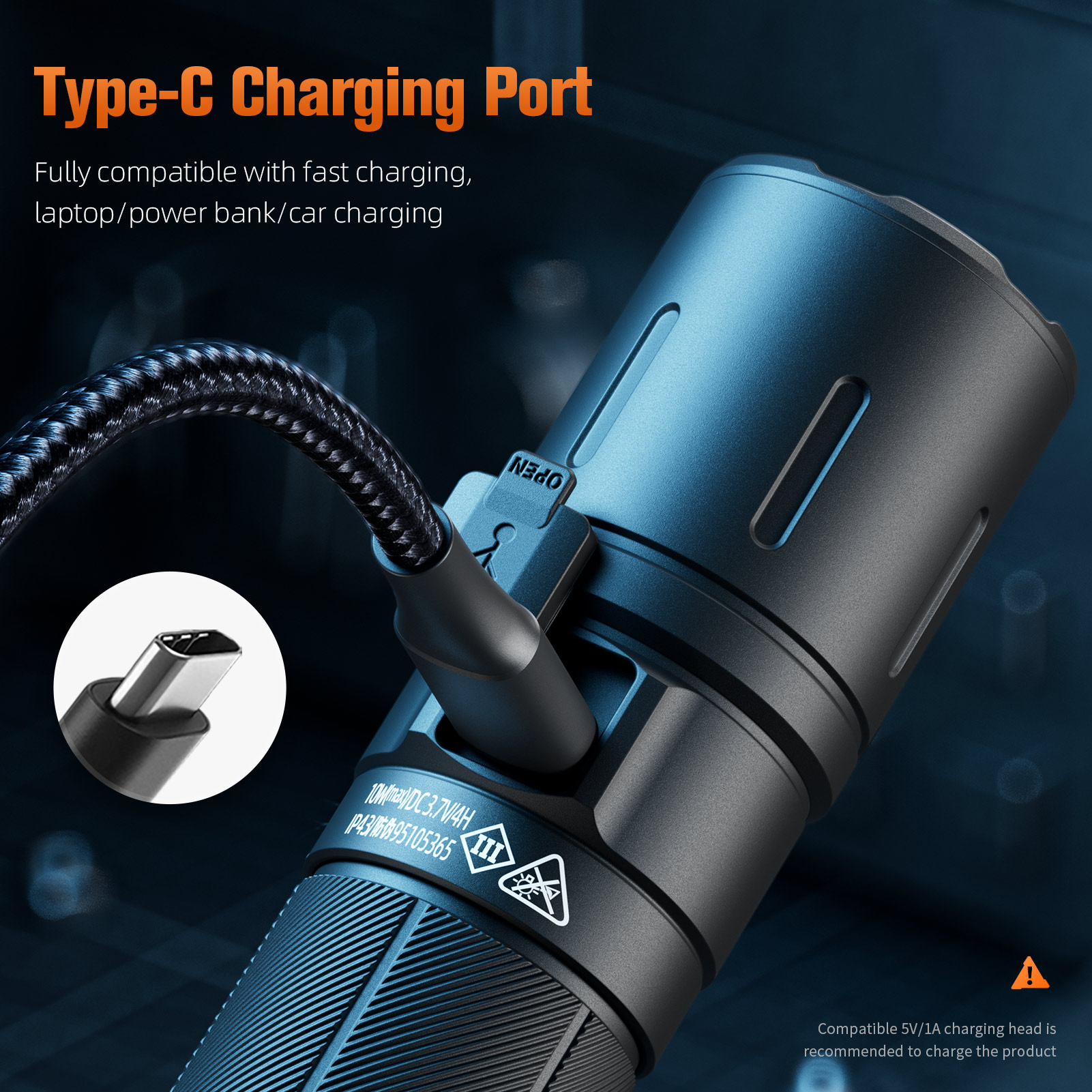 SUPERFIRE F1-T 10W Flashlight Portable Heavy Duty Waterproof Rechargeble Aluminum Alloy Torch ...