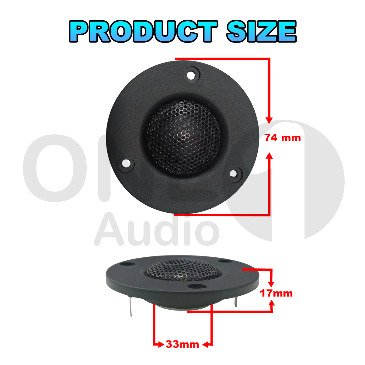 OneAudio HK 3inch 4Ohms 25W Tweeter Speaker Car Audio 3 inch Tweeter ...