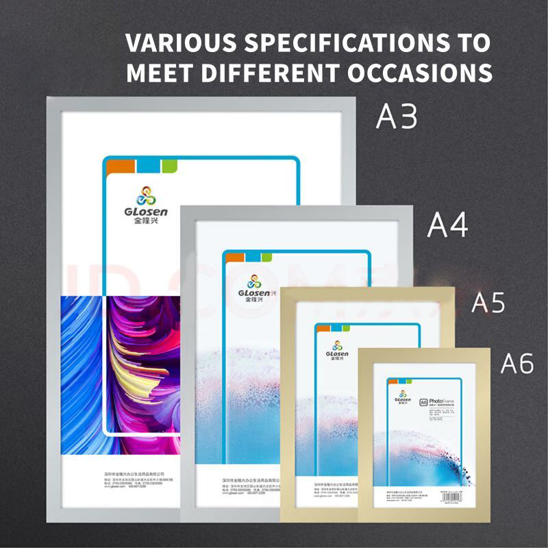 A4/A5/A6/A3 Magnetic Picture Frame Photo Certificate Framework Wall ...