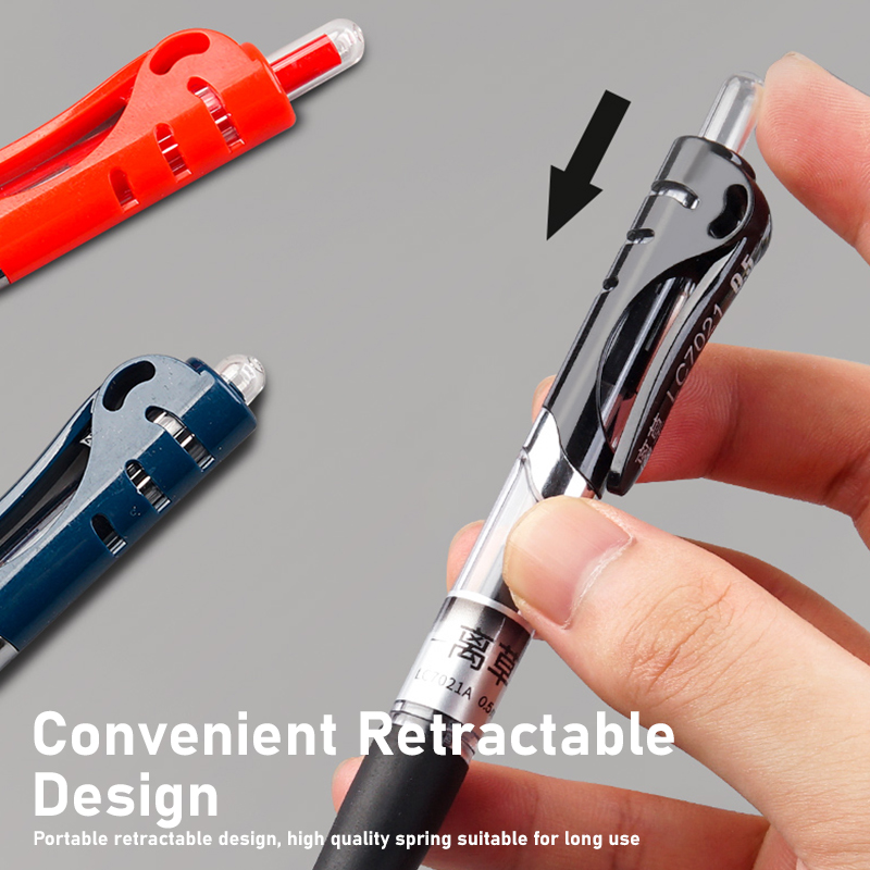 12Pcs/Set Black Signature Gel Pen Press Pen 0.5mm Office Ballpoint Pen ...