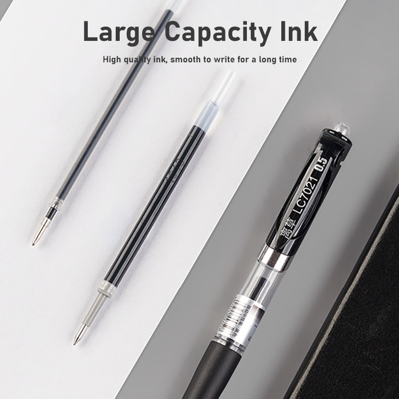 12Pcs/Set Black Signature Gel Pen Press Pen 0.5mm Office Ballpoint Pen ...