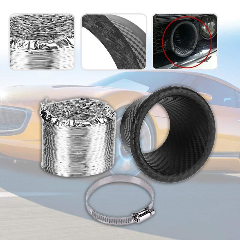 1pcs Universal Round Car Front Bumper Admission Air Turbo Air Intake ...