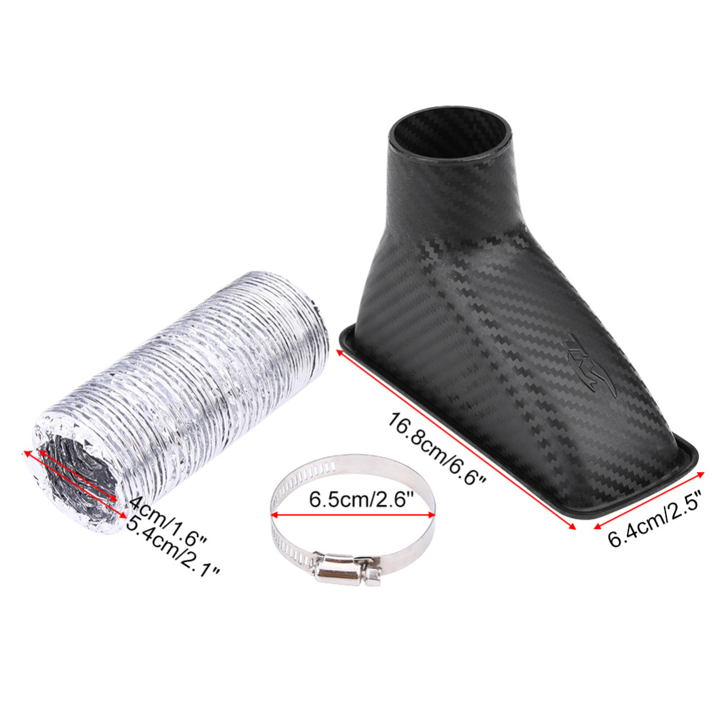 1pcs Universal Car Front Bumper Admission Air Turbo Air Intake Pipe Kit ...