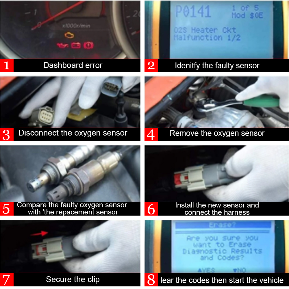 Oxygen Sensor Mitsubishi Mirage G4 1.2L 3 Cylinder 1588A282 (Back) OEM ...