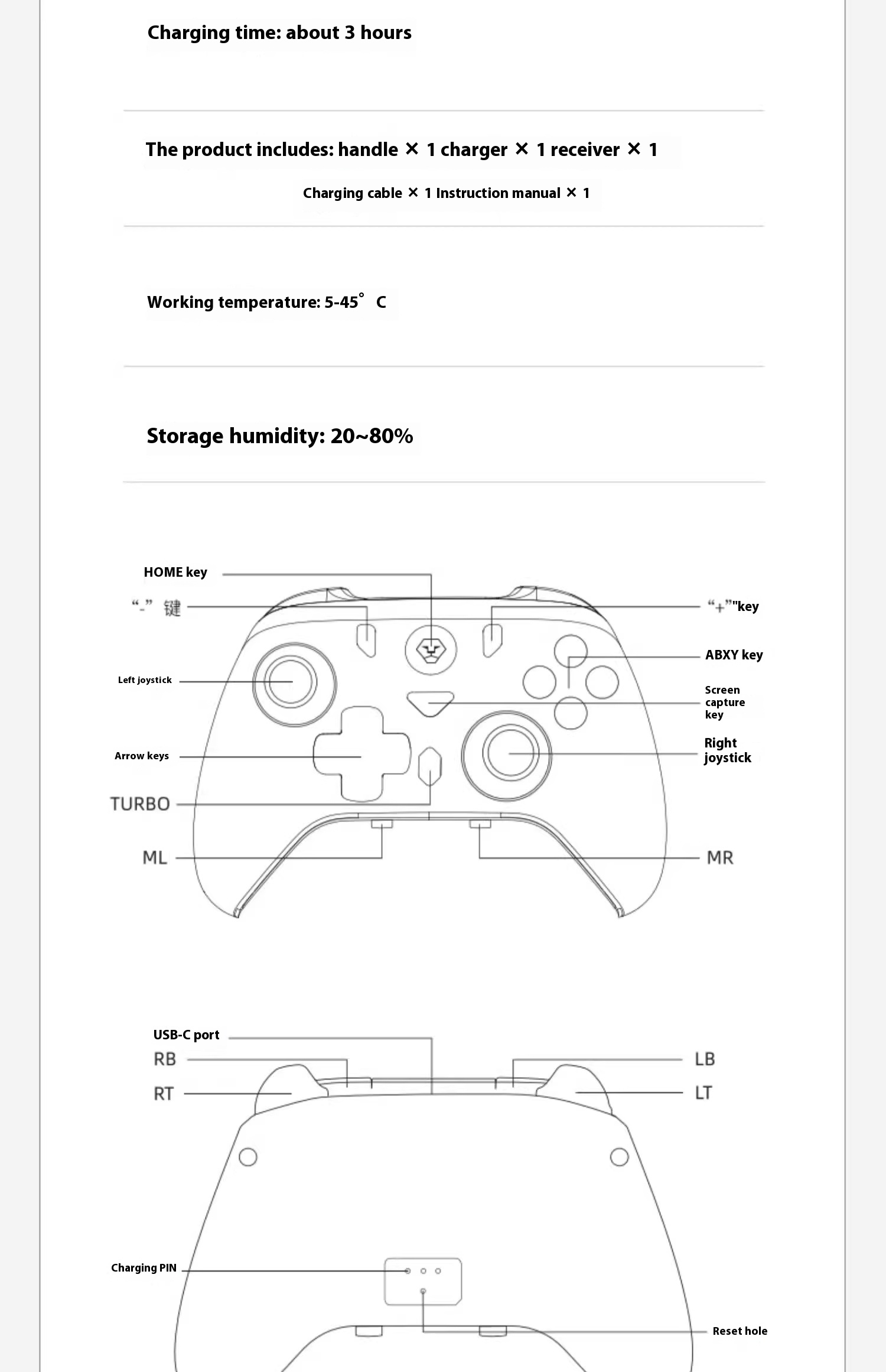 Aolion K10 Wireless Gamepad RGB Hall Effect Joystick Trigger Video ...