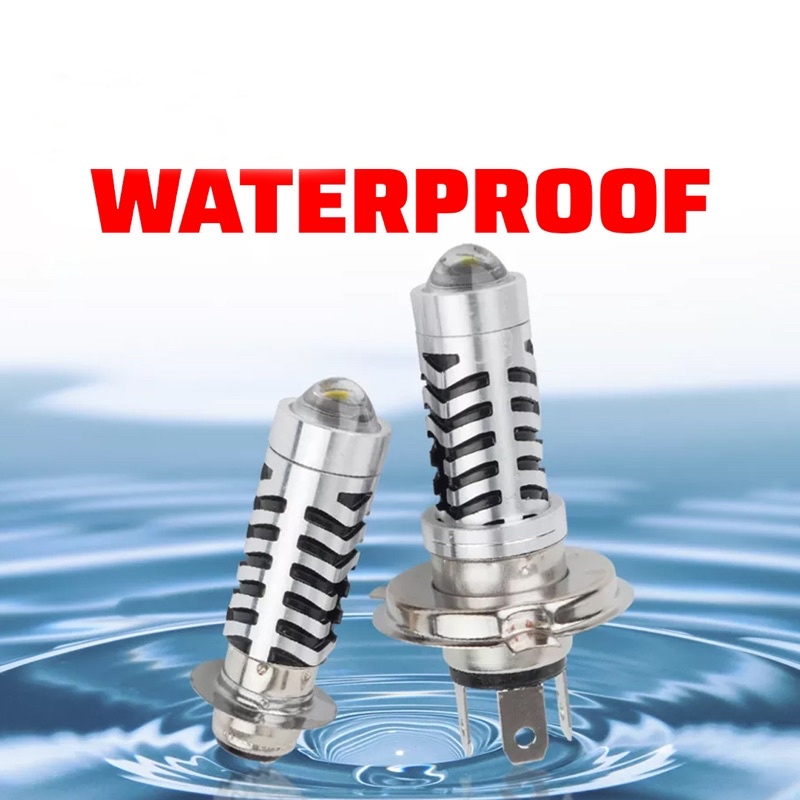 3PCS T19 Cool White Motorcycle H4 LED Headlight Bulb HI/LO Beam Motor ...