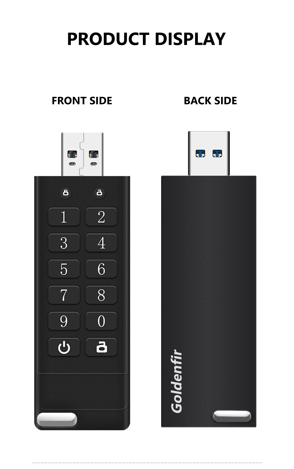 Secure Usb Drive Encrypted Usb 128gb Flash Drive Hardware Password 8194