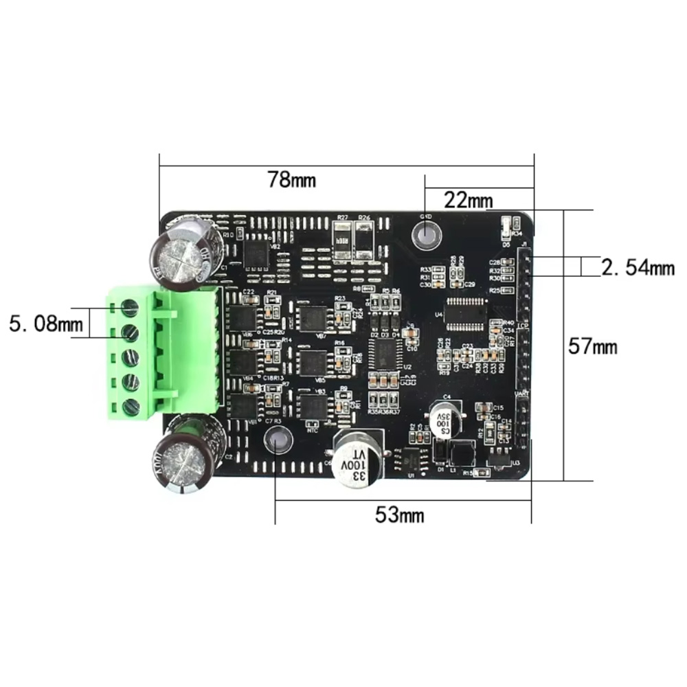 BLDC Three-phase D C Brushless Hall Motor Driver Board Controller Motor ...