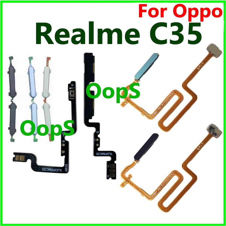 For Realme C35 RMX3511 Phone Home Button Fingerprint Scanner Sensor ...