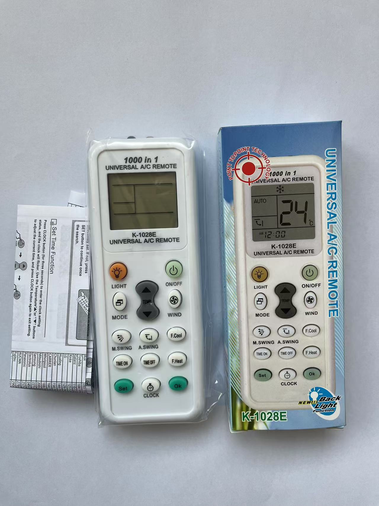 Universal A/C Remote Control K-1028E 1000 in1 Wireless Airconditioner ...