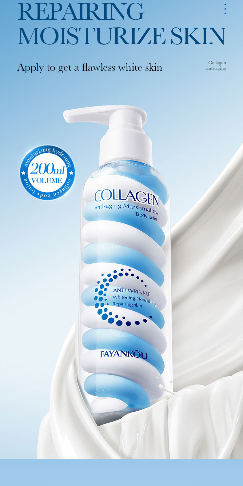 FAYANKOU Collagen Boost Marshmallow Body Lotion Brightening Glow ...