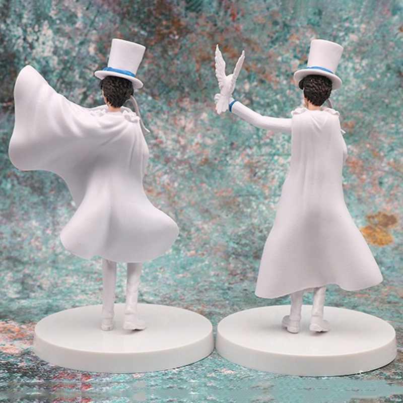 2Pcs/Set Anime Detective Conan Figure Kaitou Kiddo White Full Dress ...