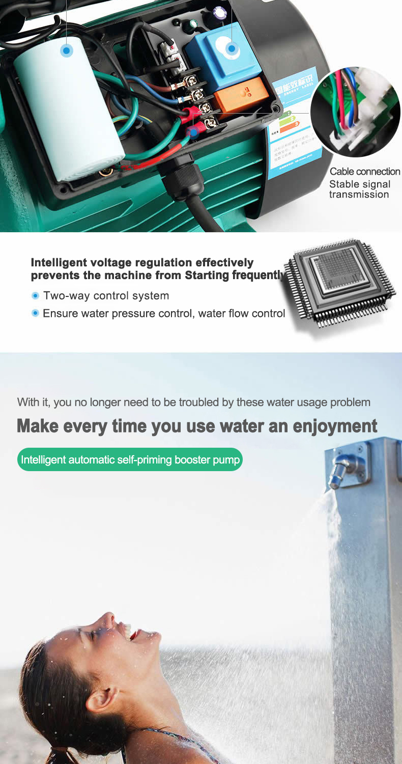Intelligent Water Pump 220V Automatic Booster Pump Hot and Cold Water ...