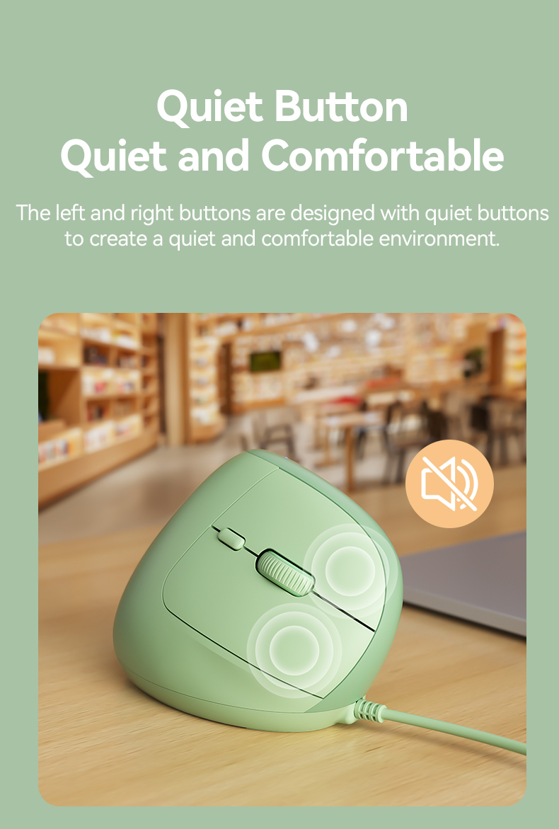 BOW Computer Vertical Mouse M190U Silent Ergonomic Mice 800 1200 2400 ...